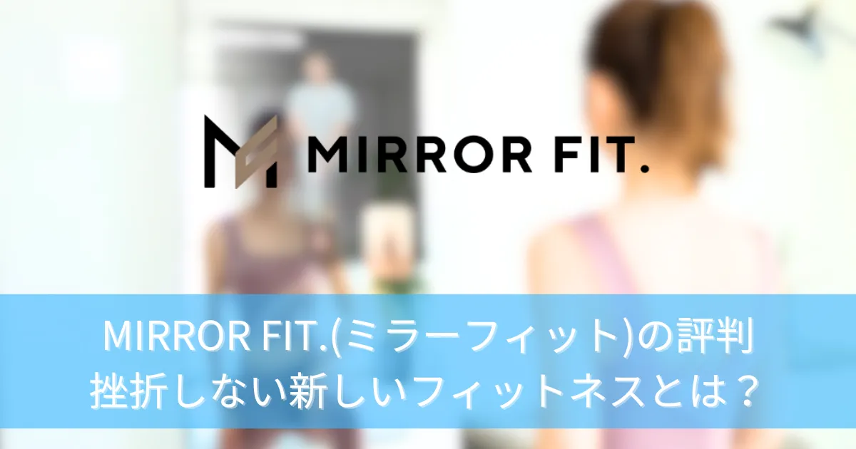 MIRROR FIT.(ミラーフィット)の口コミ・評判 | ある人が使ってることで爆発的人気に！